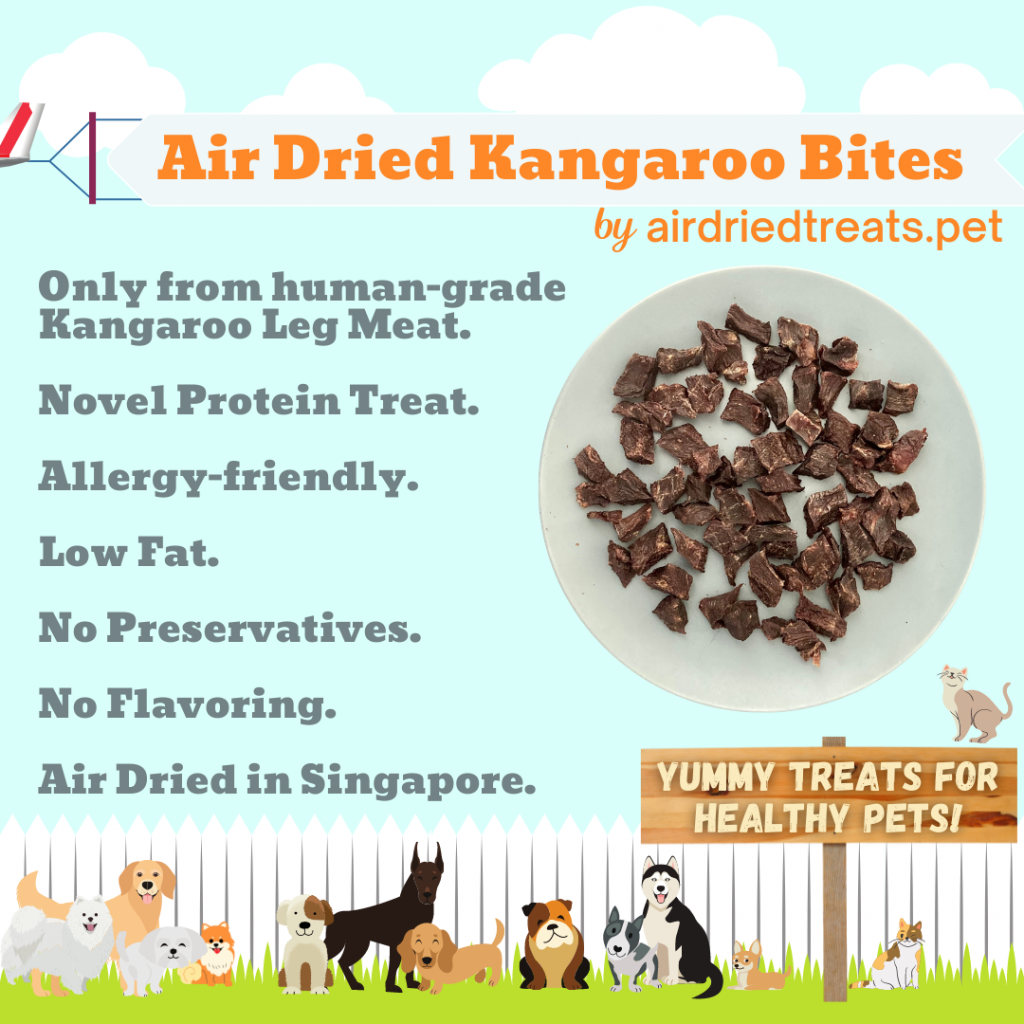 Air Dried Kangaroo Bites airdriedtreats.pet Single Ingredient Novel Protein