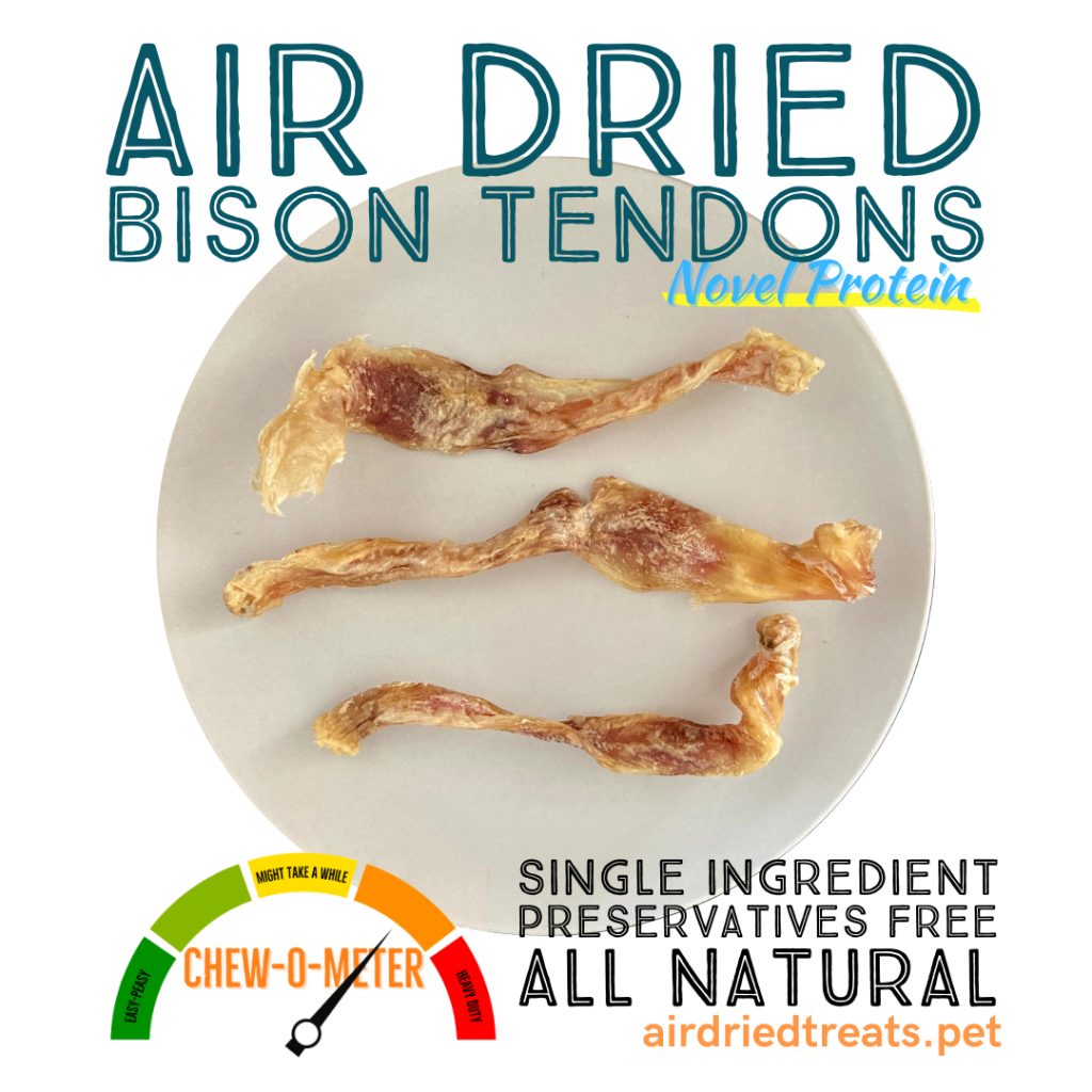 Bison Tendon Chews - airdriedtreats.pet Novel Protein Chew